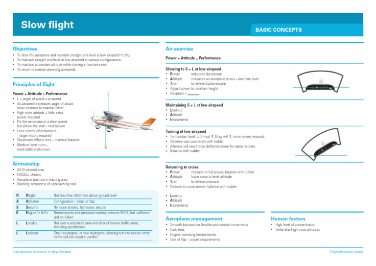 Understanding Slow Flight Techniques | PDF | Airplane | Airspeed