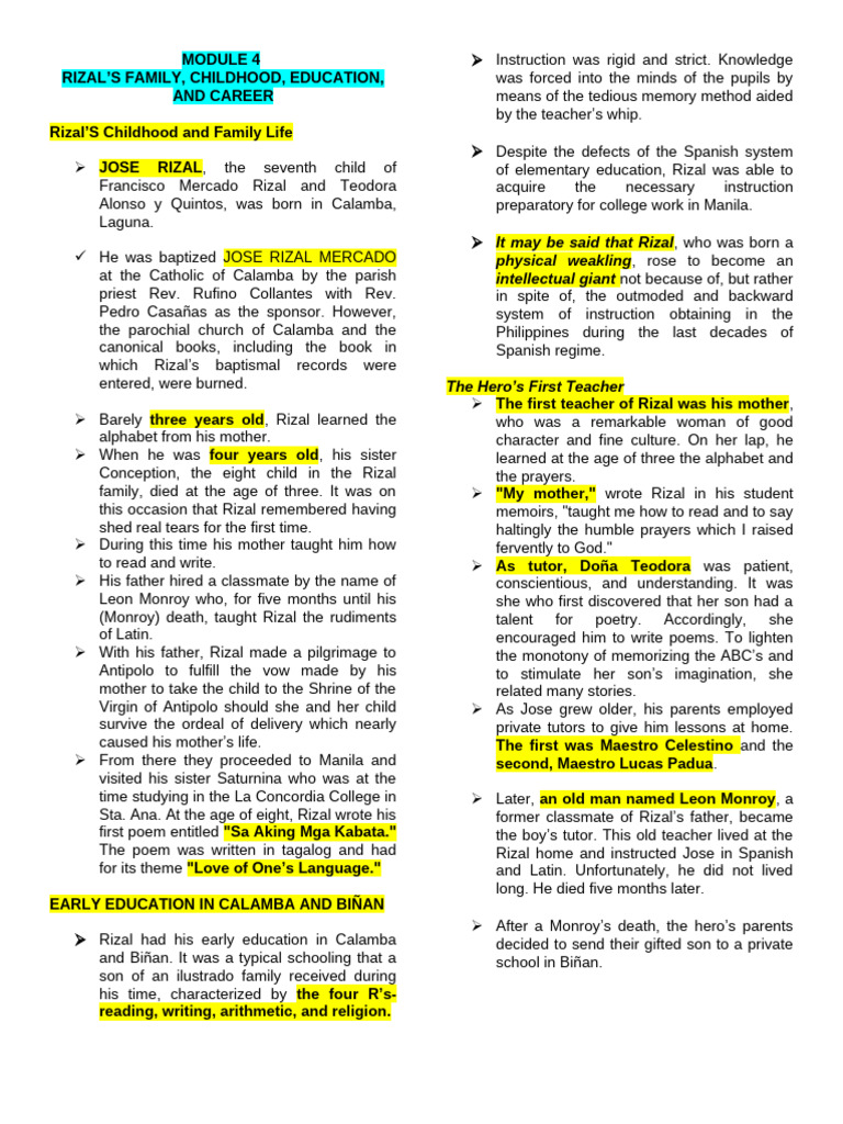 Reviewer in Rizal - Modules 4-6 | PDF | Spanish East Indies | Philippines