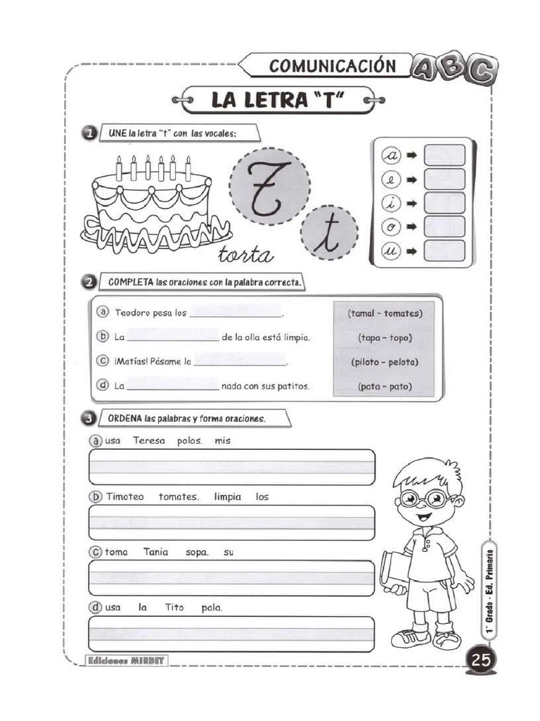 Letra T PRIMERO B | PDF