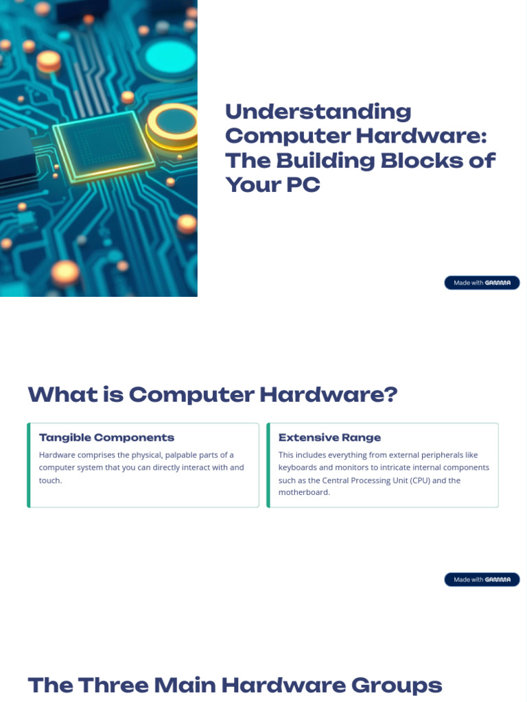 Building Blocks of Computer Hardware | PDF | Solid State Drive | Random ...
