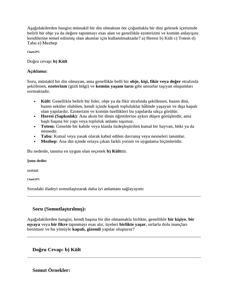 Dinler Tarihi Bütünleme | PDF