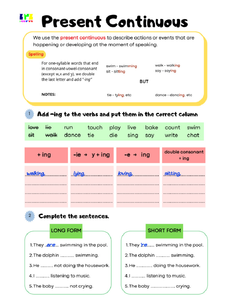 Present Continous | PDF