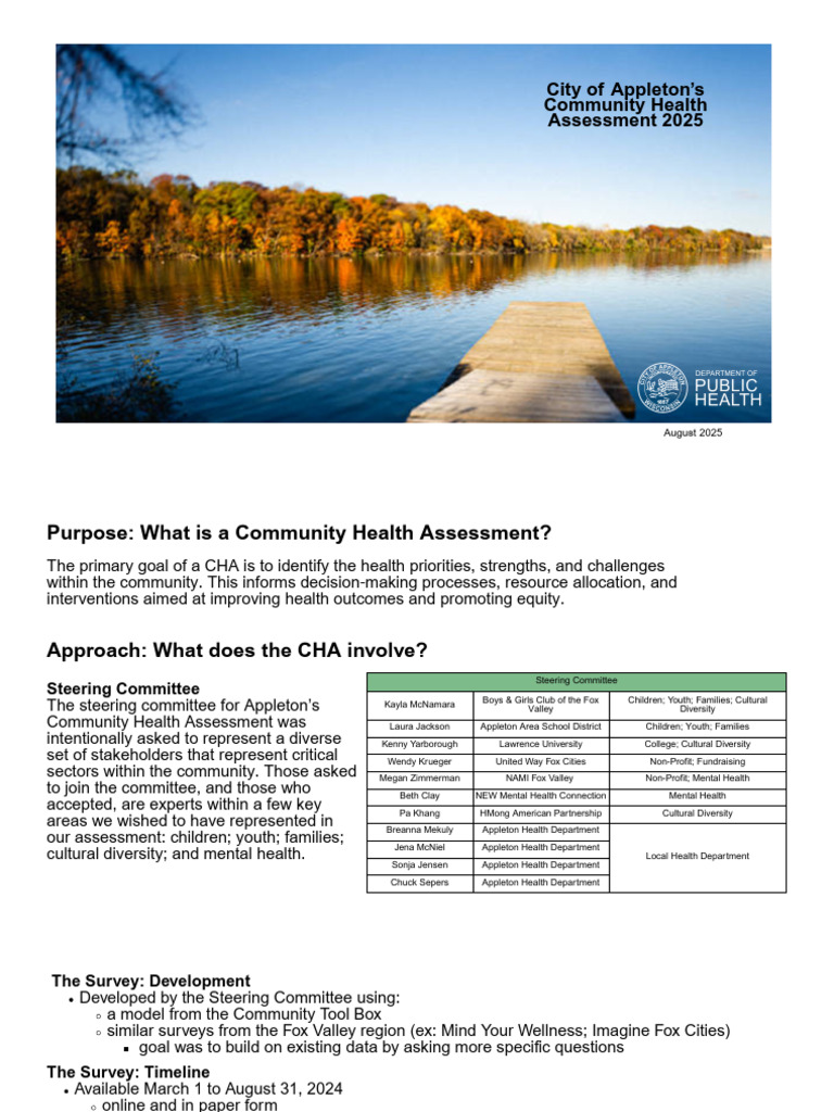 Appleton Community Health Assessment 2025 | PDF | Affordable Housing ...