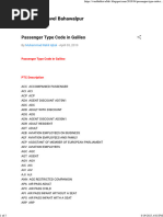 Comprehensive List of Passenger Type Codes | PDF | Transport | Civil ...