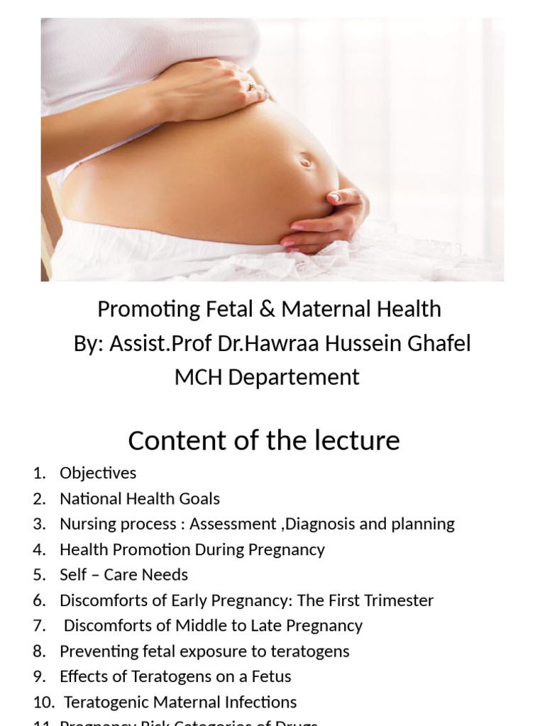 Promoting Fetal Maternal Health Physical Mental Health | PDF ...