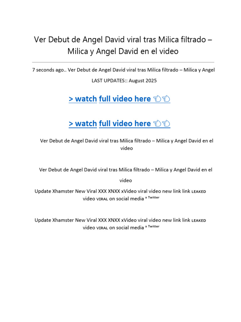 Ver Debut de Angel David Viral Tras Milica Filtrado - Milica y Angel ...