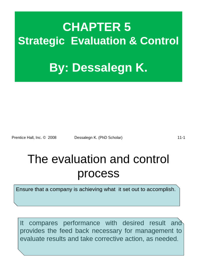 Chapter 5. Strategic Evaluation & Control | PDF | Return On Investment ...