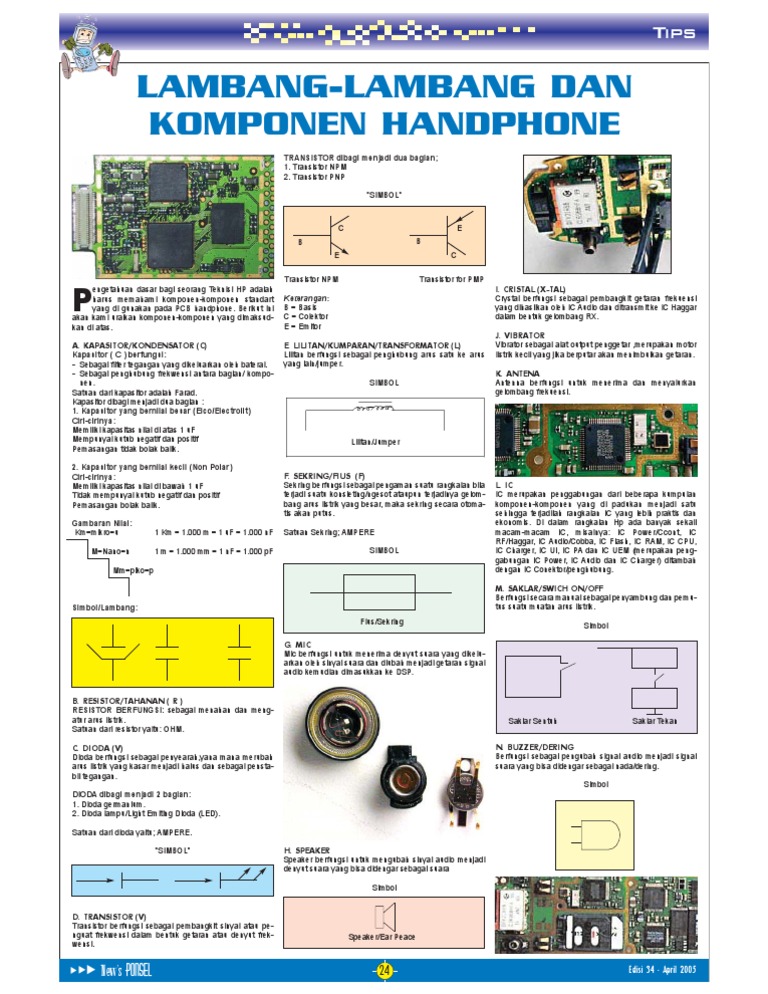 Handphone Lambang Komponen Ponsel | PDF