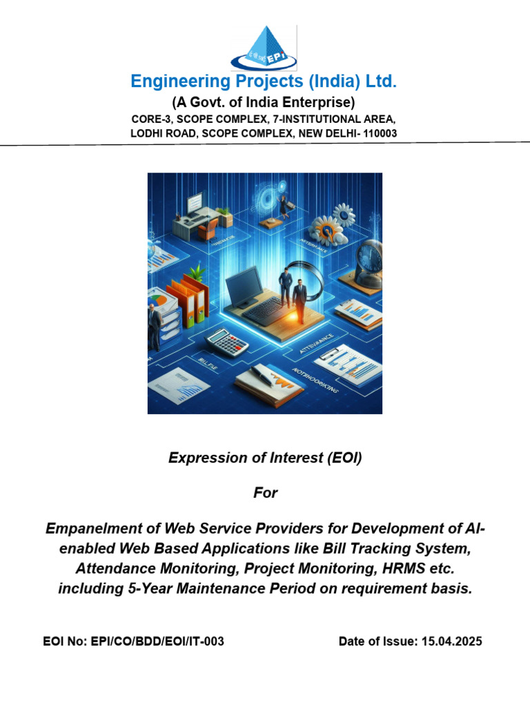 EOI for AI Web App Development Services | PDF | Affidavit | Audit