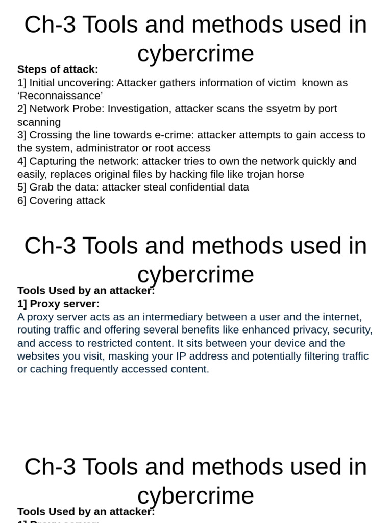 Cybercrime Tools and Attack Methods | PDF | Phishing | Proxy Server