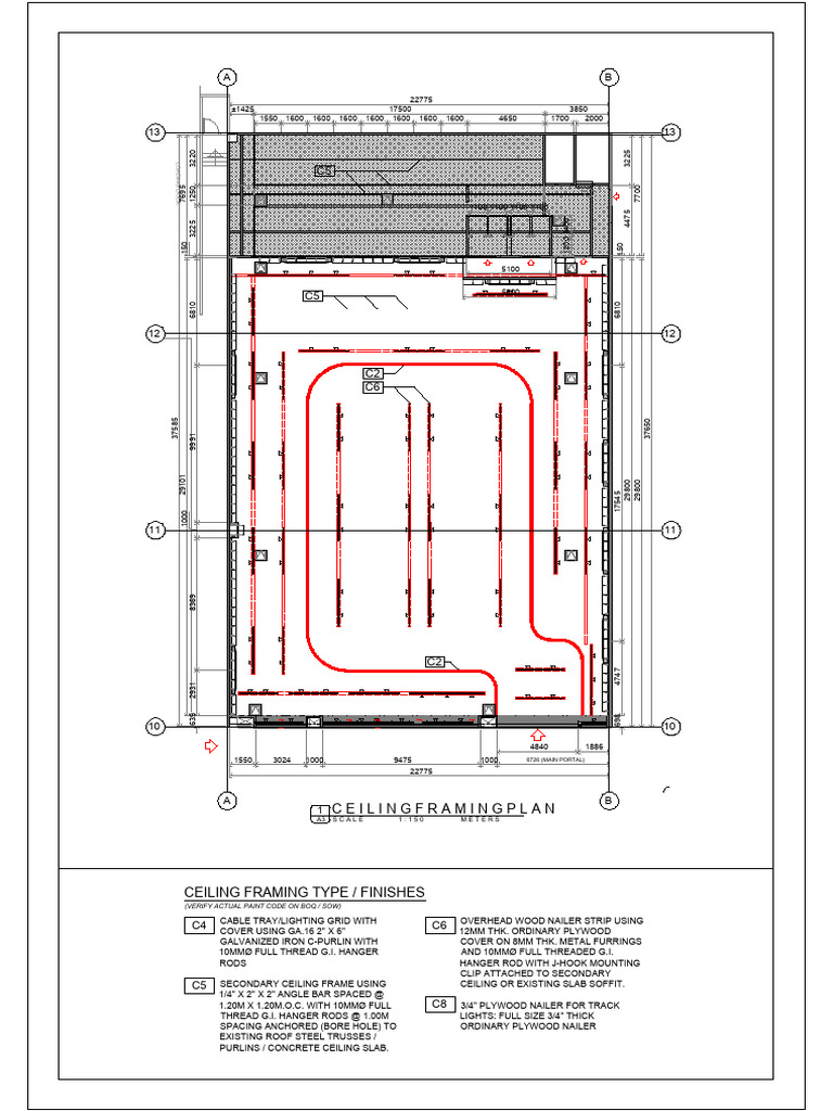 Ceiling Framing Plan and Details | PDF | Building Technology ...