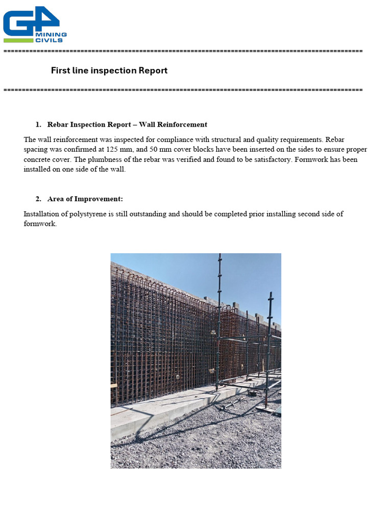 Slab Inspection Checklist Report | PDF