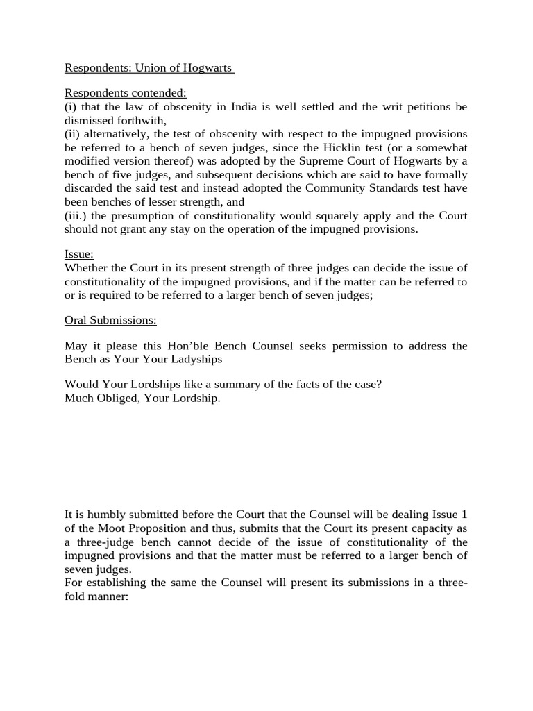 Final Speech | PDF | Supreme Court Of The United States | Obscenity