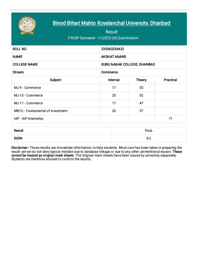 Bbmku - Result | PDF