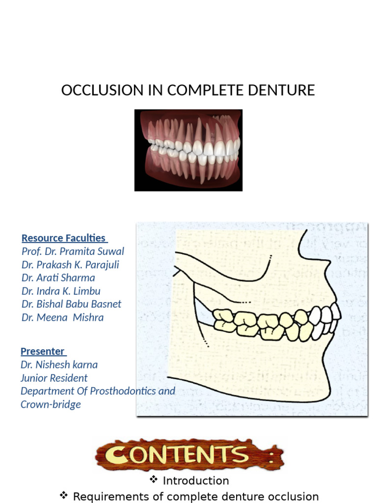 Neutrocentric Occlusion in Complete Dentures | PDF | Dentures | Dentistry