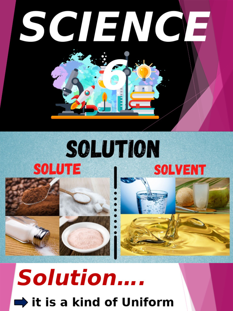 Notes SOLUTION Solute and Solvent | PDF