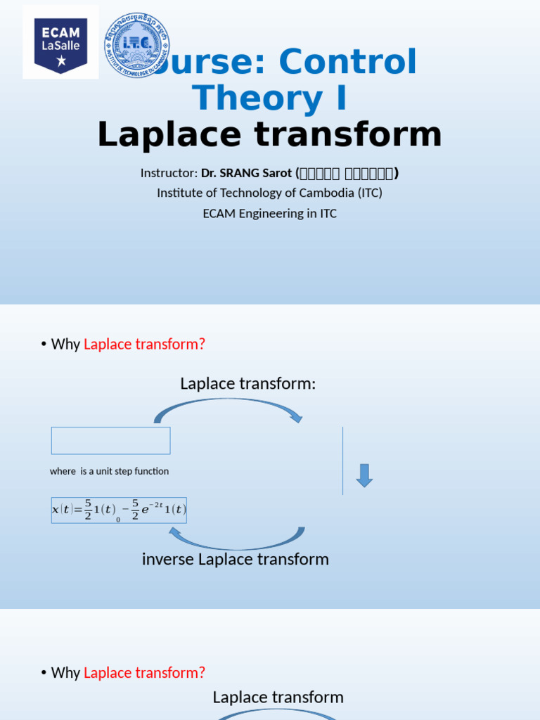 5 1 Laplace Transform | PDF | Laplace Transform | Calculus