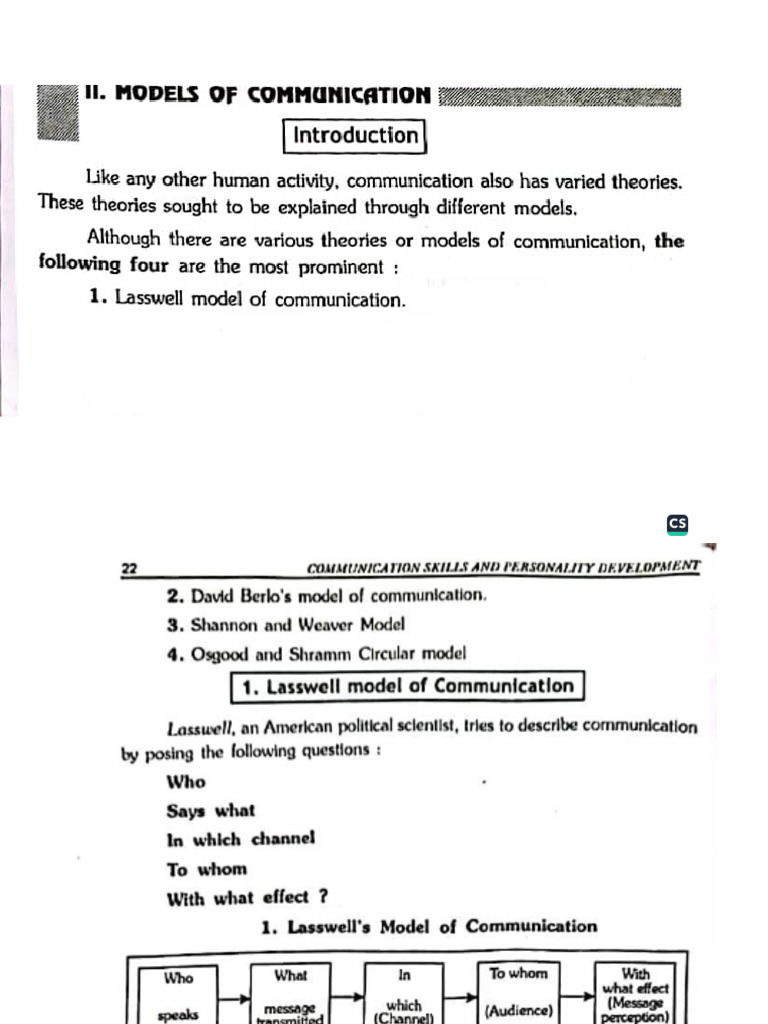 Models of Communication | PDF