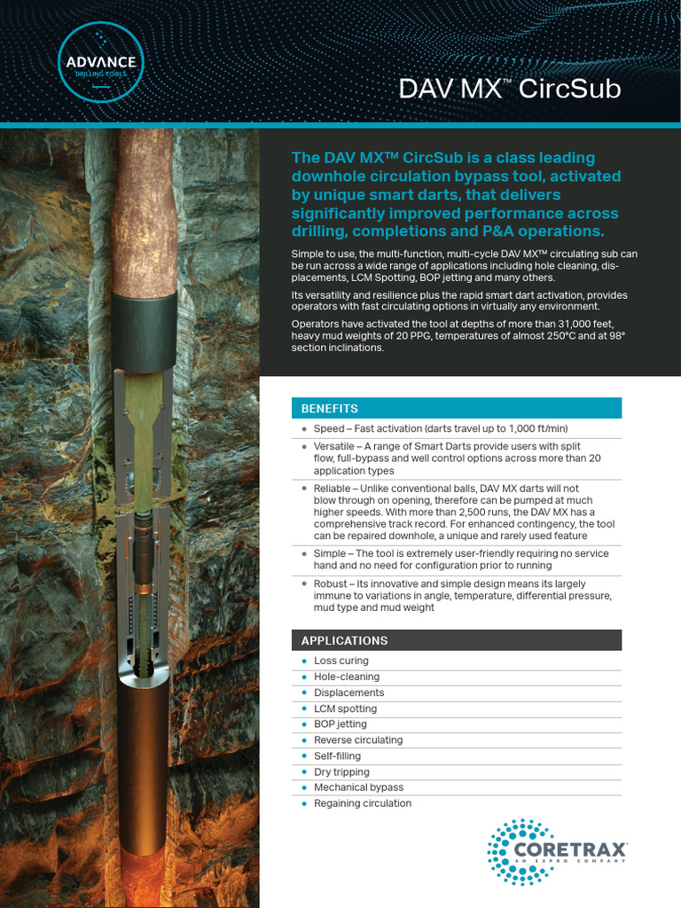 Coretrax Dav Mx Circsub A4 Pdf Mechanical Engineering