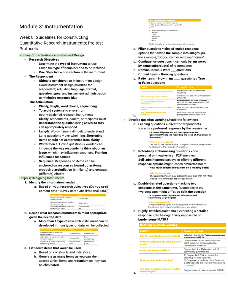 Designing Effective Research Instruments | PDF | Validity (Statistics ...