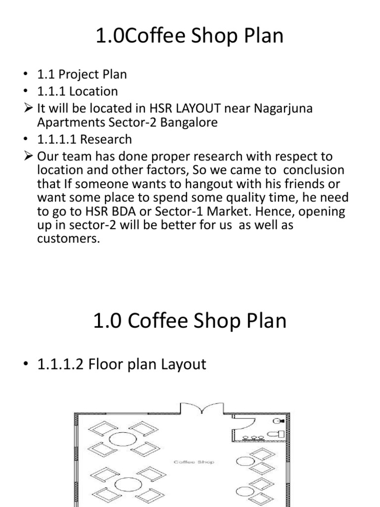 HSR Layout Coffee Shop Floor Plan | PDF
