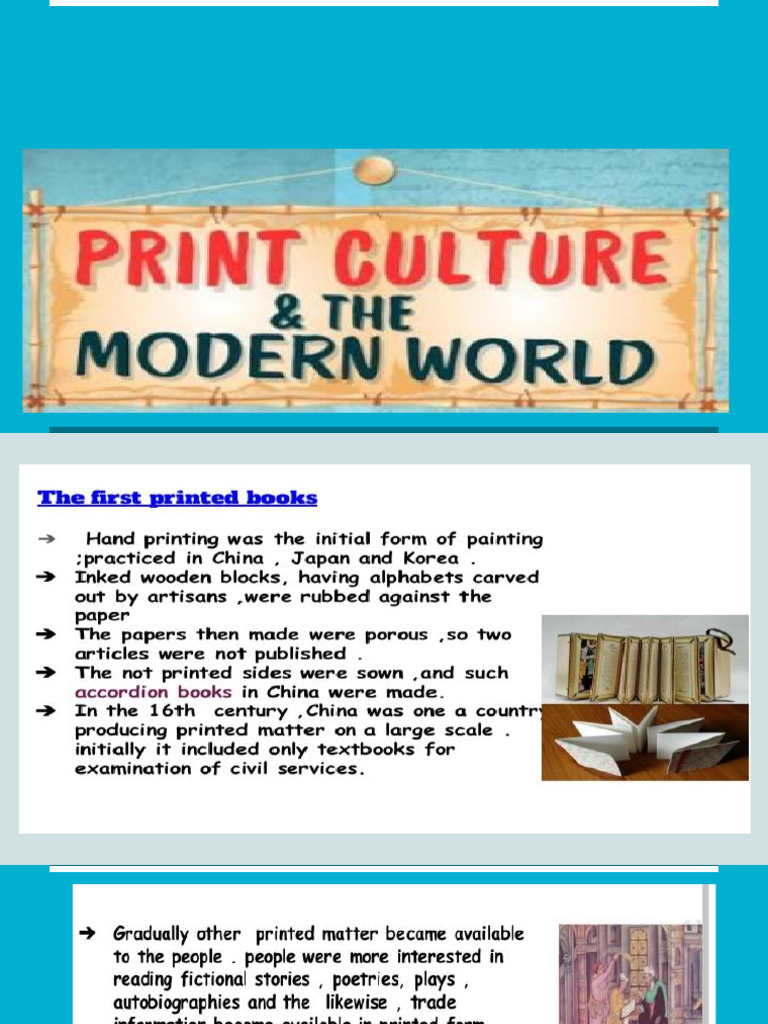 Print Culture and The Modern World | PDF