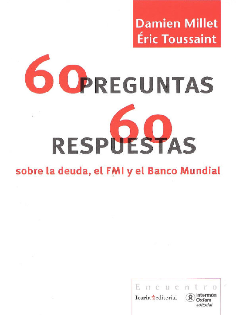60 Preguntas y 60 Respuestas Sobre BM Y FMI | PDF | Deuda | Países ...