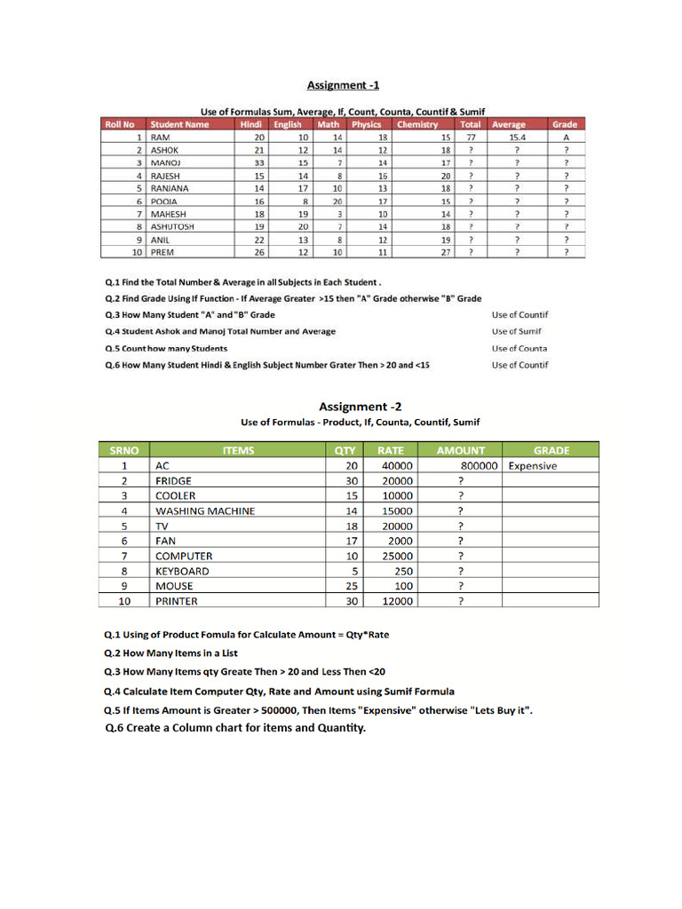 Oscit Excel Assignment | PDF