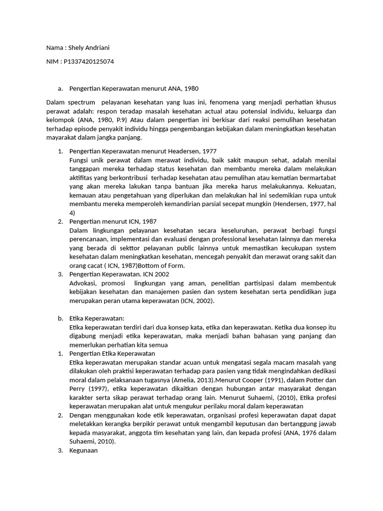 Definisi dan Etika Keperawatan Modern | PDF