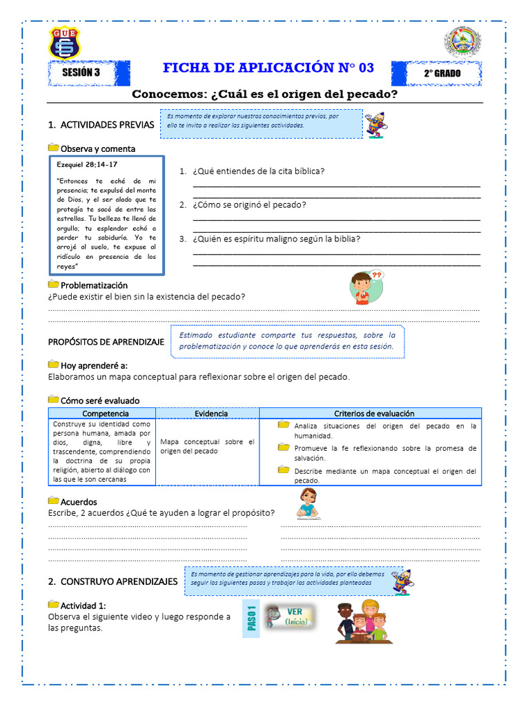 Ficha de Aplicación #03 | PDF | Pecado | Mal