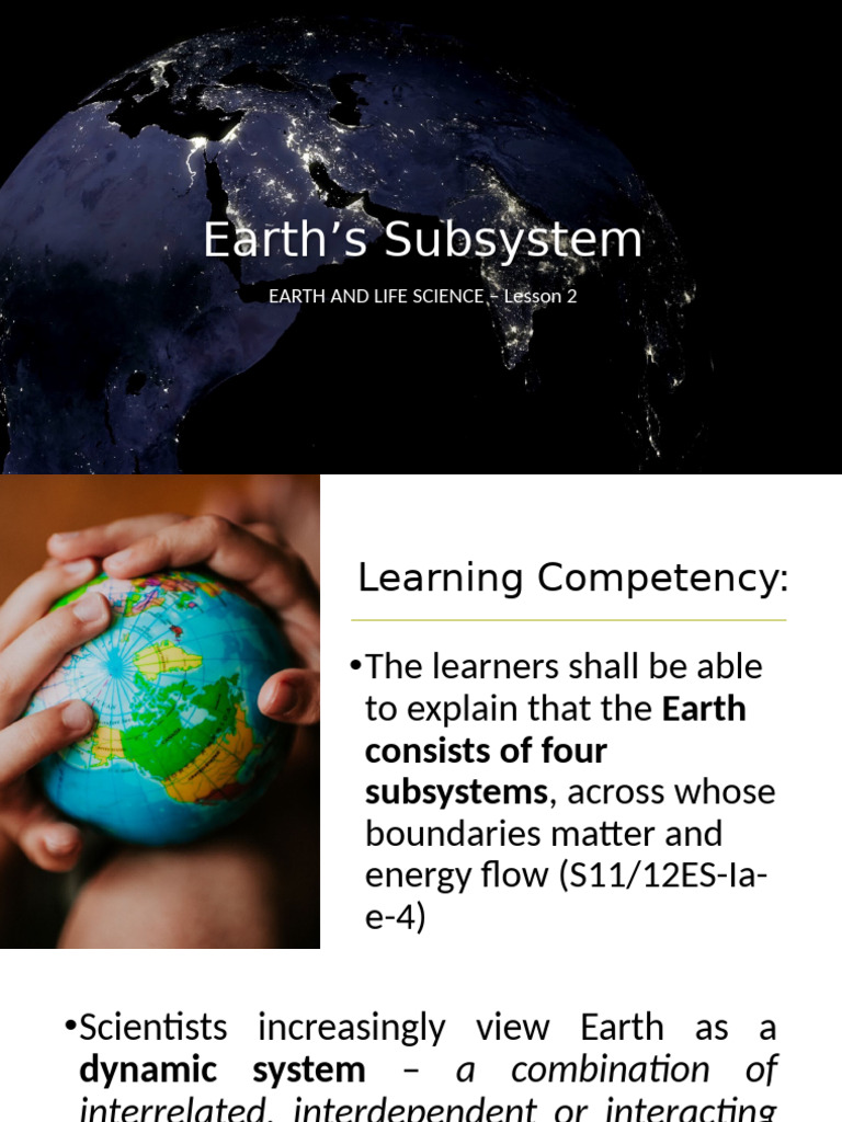 Lesson 2 Earthss Subsystems EARTH SCIENCE | PDF | Earth Sciences | Earth