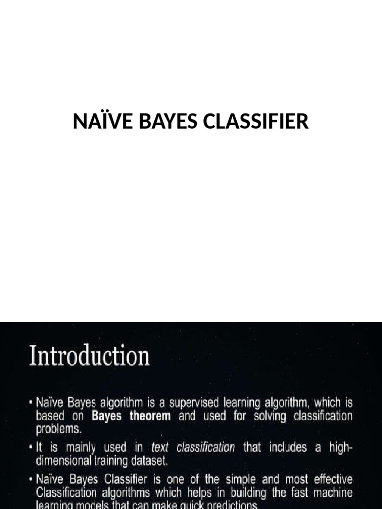 Naive Bayes Classifier | PDF