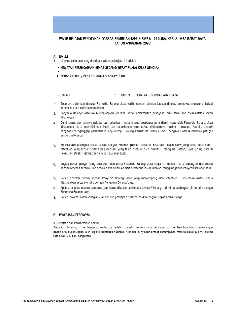 RKS REHAB SMPN 1 LOURA | PDF