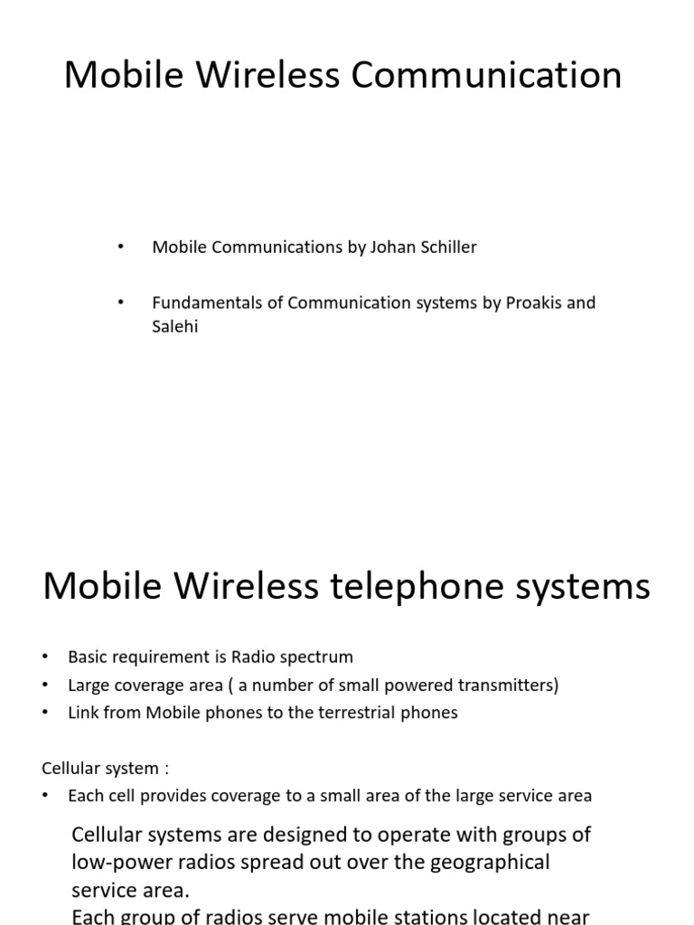 Mobile Wireless Communication | PDF | Cellular Network | Radio Technology