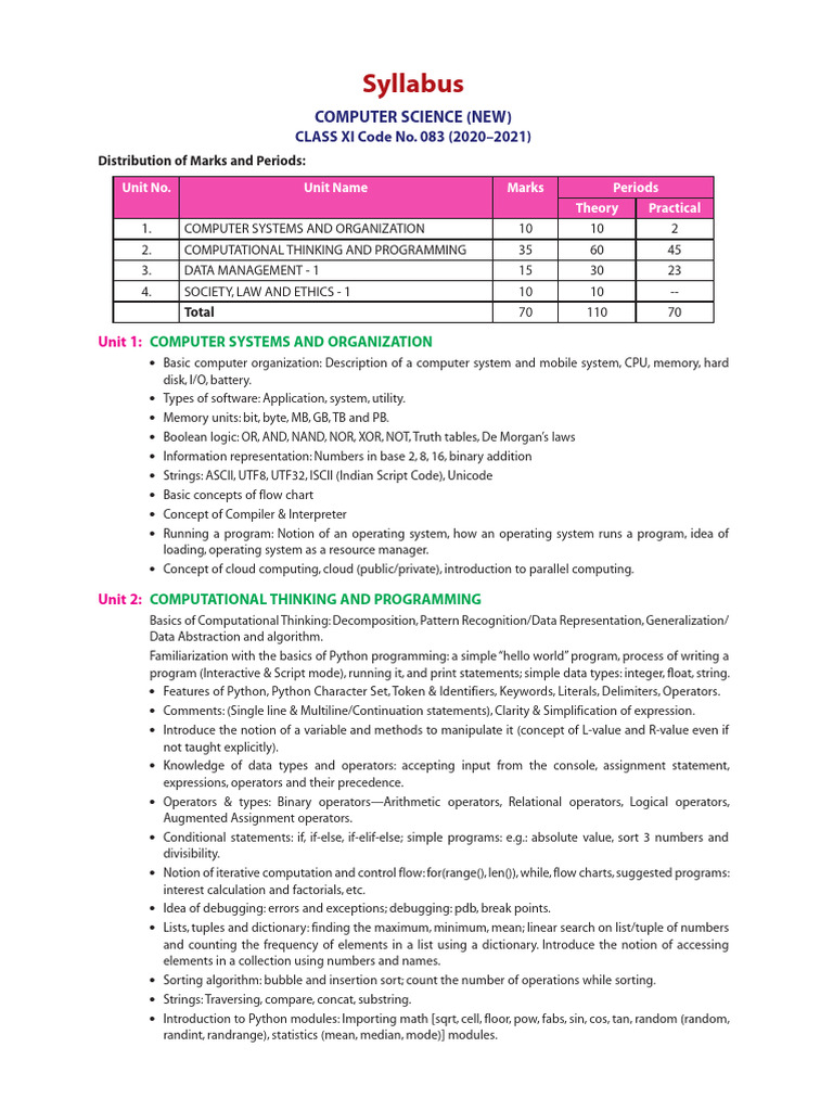 Cs With Python Cbse Class 11 Preeti Arora 2020 Chapter 1 4 | PDF | Bit | Computer Program