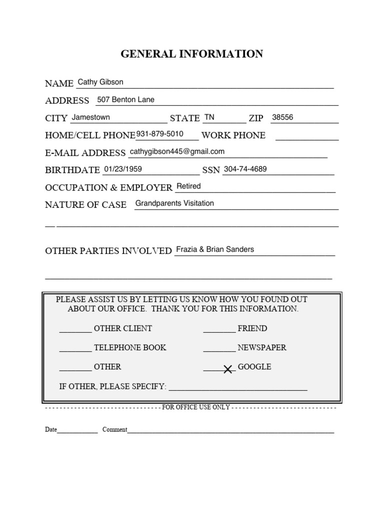 2 General Information Sheet(3) 2 | PDF