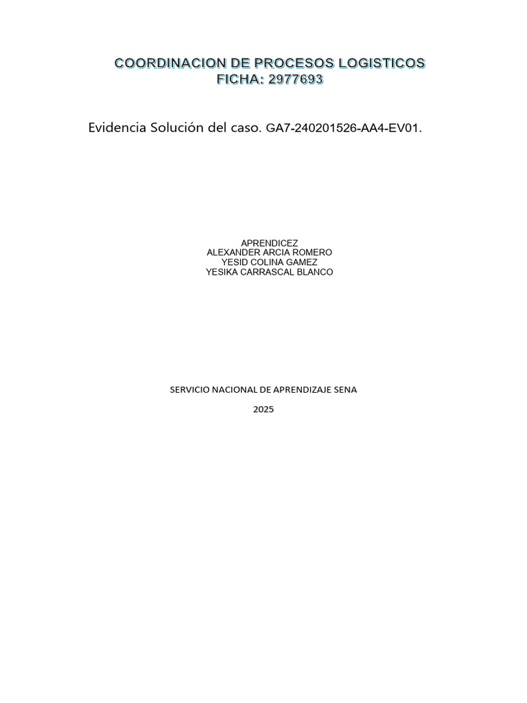 Solución Del Caso. GA7 240201526 AA4 EV01. | PDF