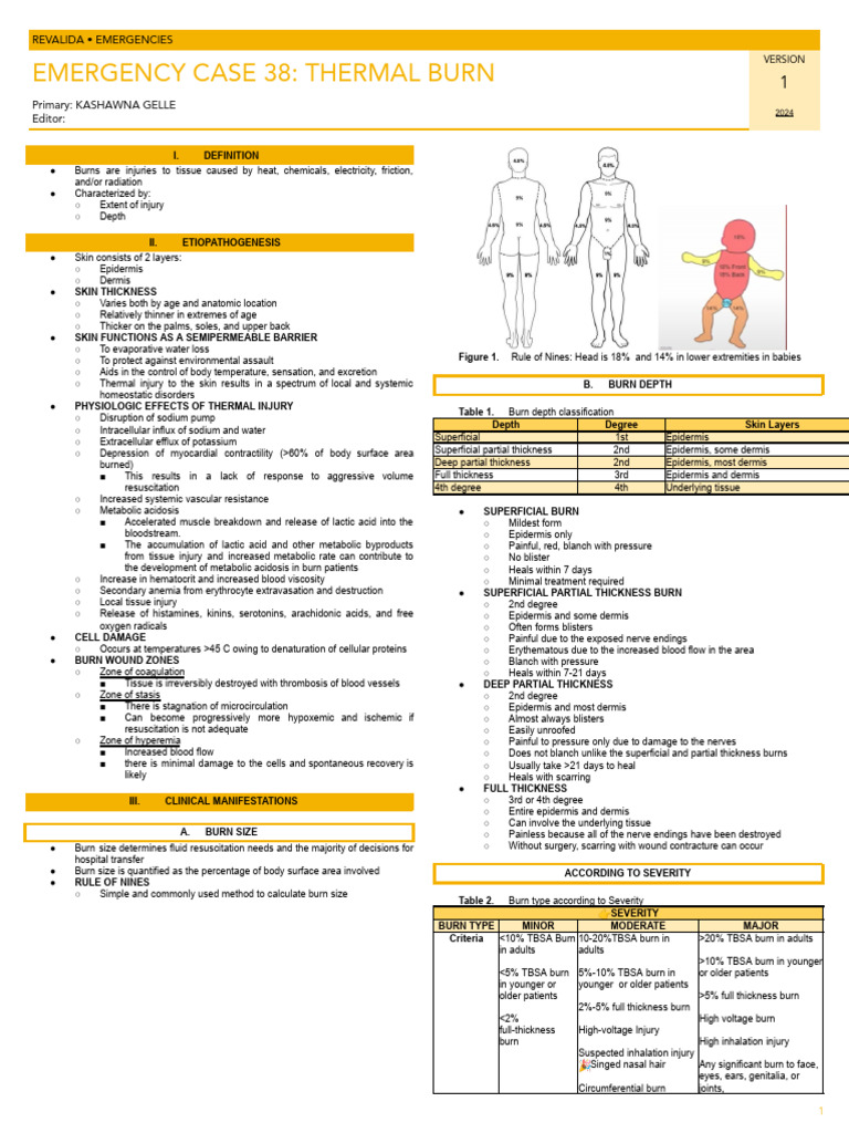 Emergency Case 38 Thermal Burn | PDF | Burn | Skin