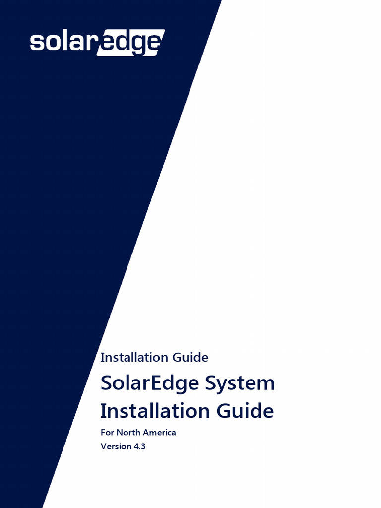 SolarEdge Three Phase Installation Guide | PDF | Photovoltaic System ...