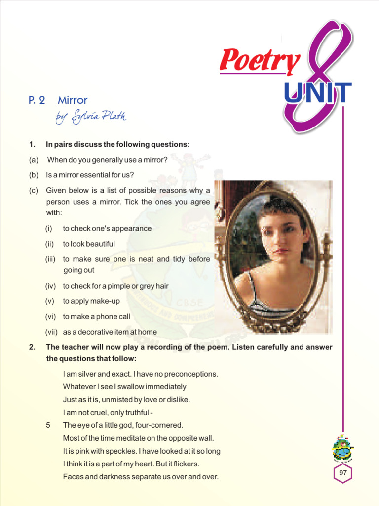 Analyzing Plath's "Mirror" Poem | PDF | Sylvia Plath | Poetry