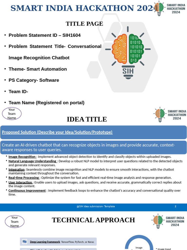 Conversational Image Recognition Chatbot Presntation | PDF | Computer Vision | Cloud Computing