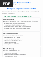 English Grammar Cheat Sheet | PDF | Verb | Semantics