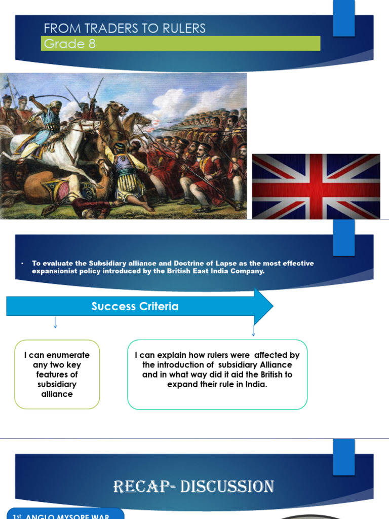 Subsidiary Alliance: Key Features and Impact | PDF | British India ...