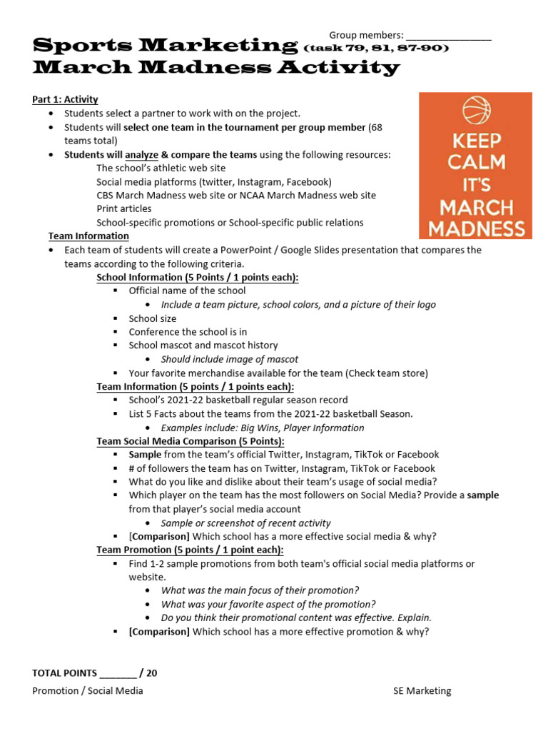 2023 March Madness Document | PDF | World Wide Web | Internet & Web