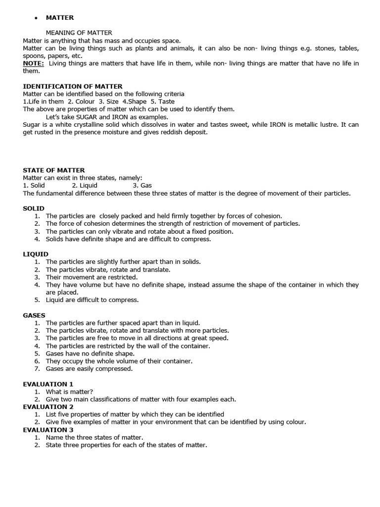 Jss1 Basic Science First Term | PDF