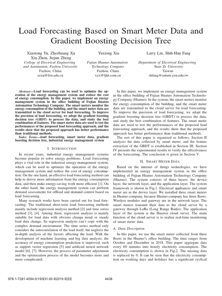 Load Forecasting Based On Smart Meter Data and Gradient Boosting | PDF | Applied Mathematics