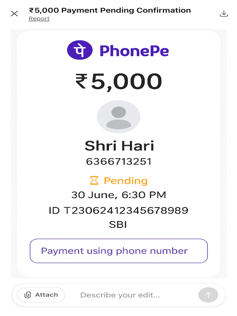 ChatGPT - 5,000 Payment Pending Confirmation | PDF