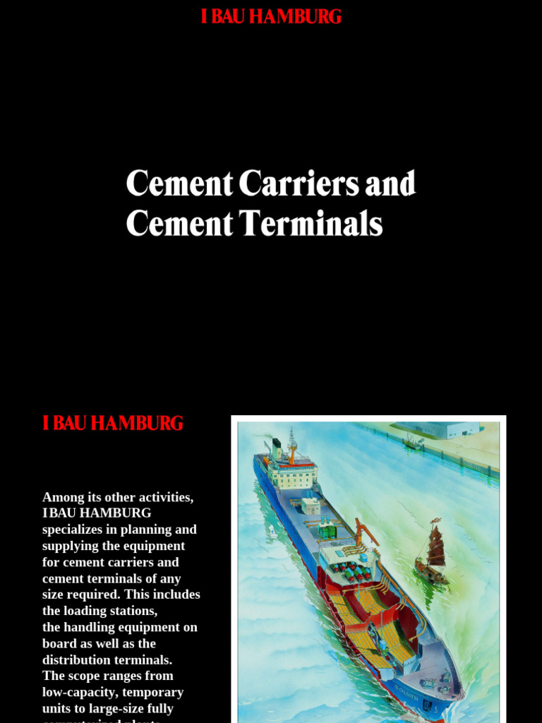 Cement Carriers and Terminals Overview | PDF | Shipping | Water Transport