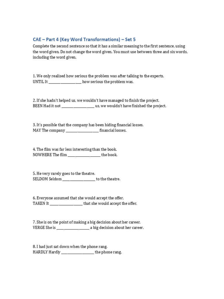 CAE Part4 Set5 | PDF