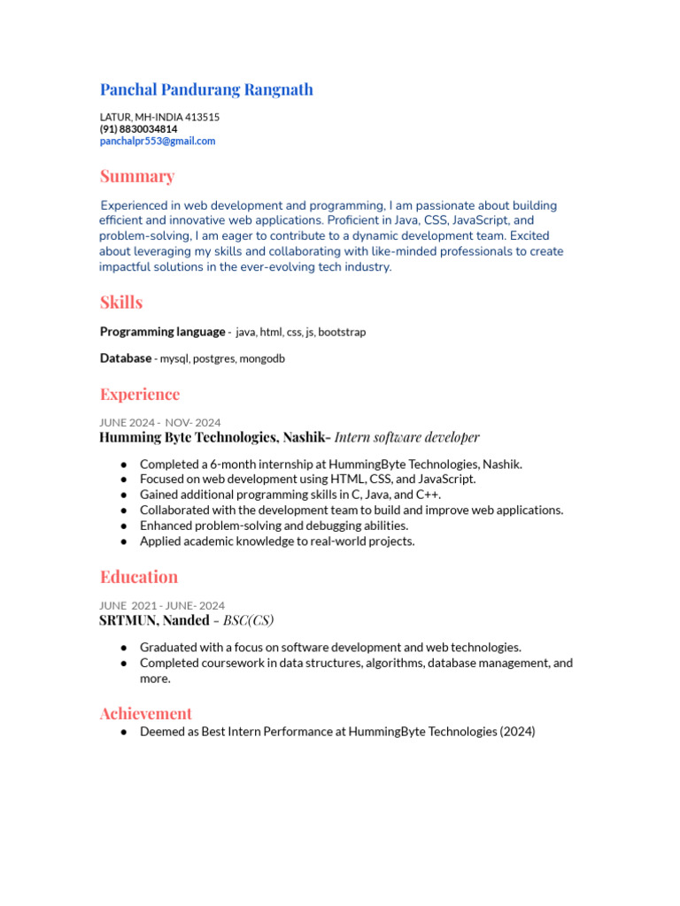 Gottya's Resume | PDF